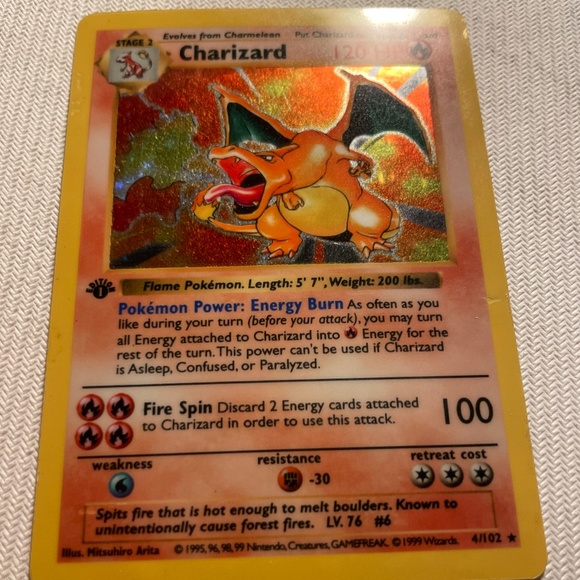 Pokemon | Other | St Edition Shadowless Charizard Base Set 1999 | Poshmark